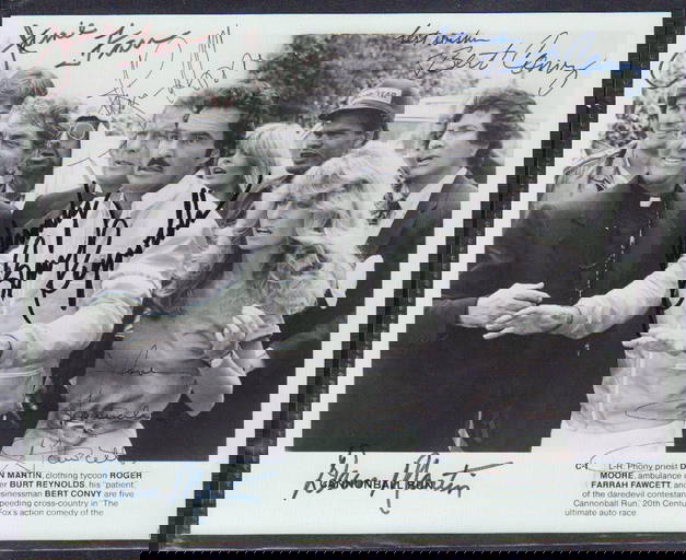 Cannonball Run Cast Signed Photograph