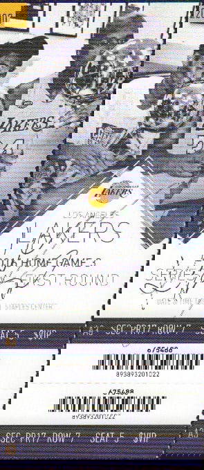 Kobe Bryant Signed Ticket Steiner Auction