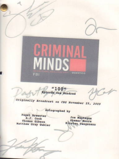 Criminal Minds Script Cast Signed