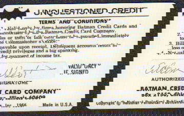 Batman 1966 Credit Card