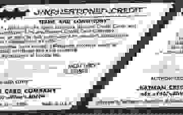 Adam West Batman Credit Card Signed Auction