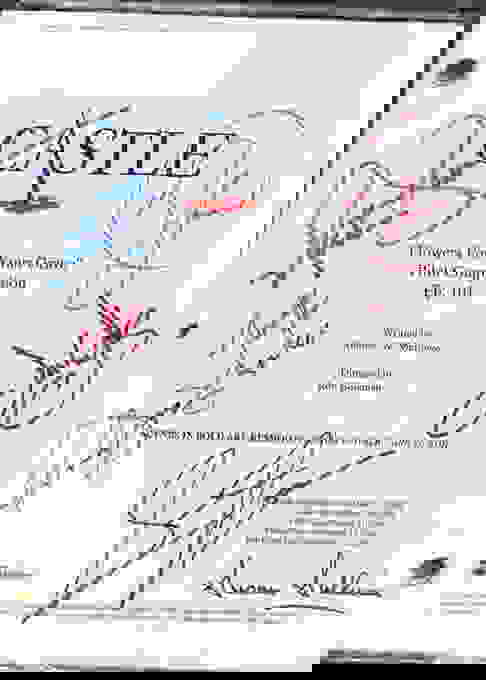 Castle Cast Signed Script Auction