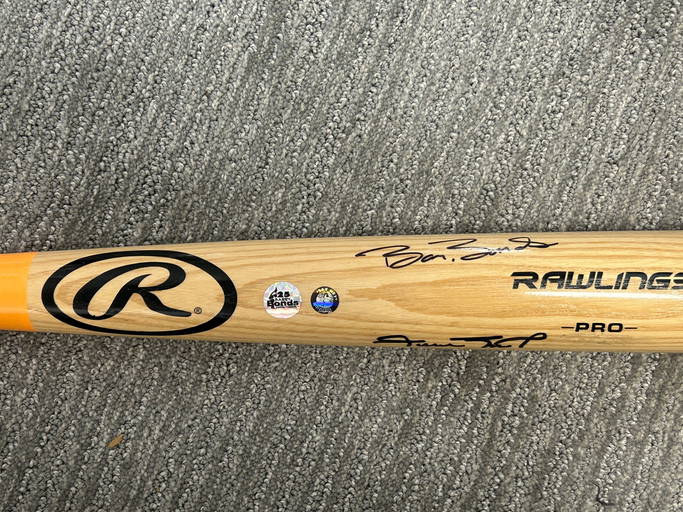 Willie Mays And Barry Bonds Signed Baseball Bat