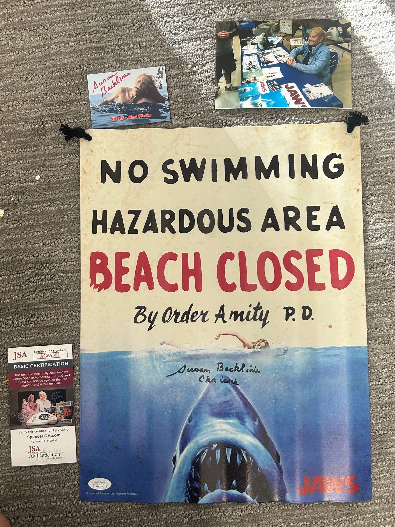 Jaws First Victim Package Signed Auction