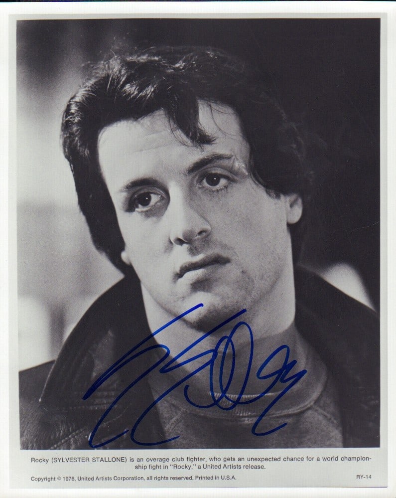 Sylvester Stallone Signed Photo Auction