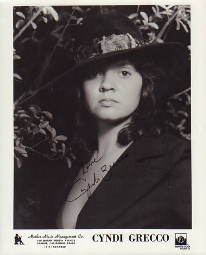 Cyndi Grecco Signed Rare Photo