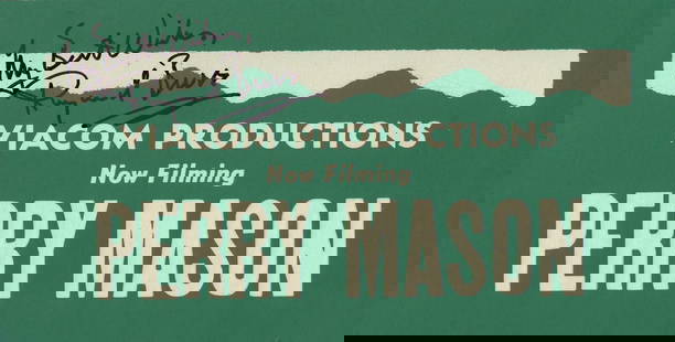 Perry Mason Signed Trailer Card