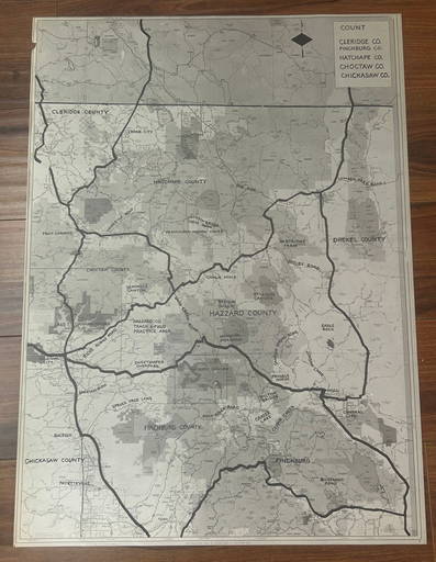 Dukes Of Hazzard Rare Prop Map