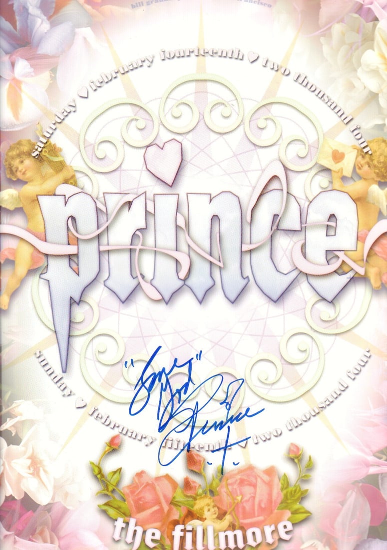 Prince Rare Concert Poster Signed Auction