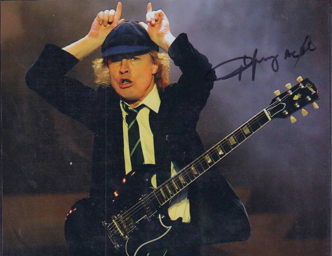 Angus Young Signed Photograph