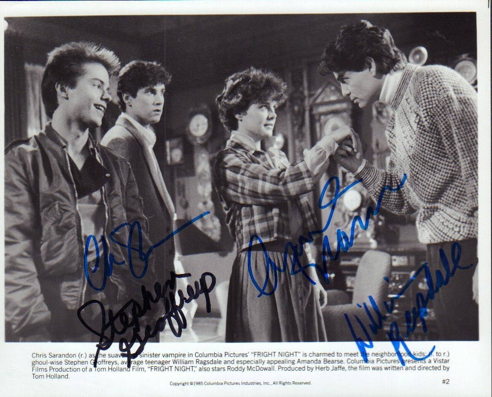 Fright Night Cast Signed Photograph Auction