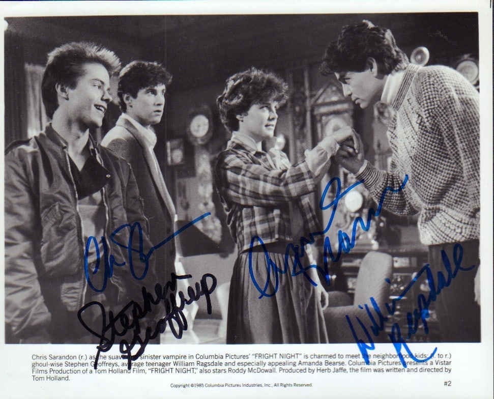 Fright Night Cast Signed Photograph Auction