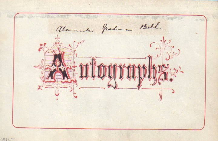 Alexander Graham Bell Signature Auction