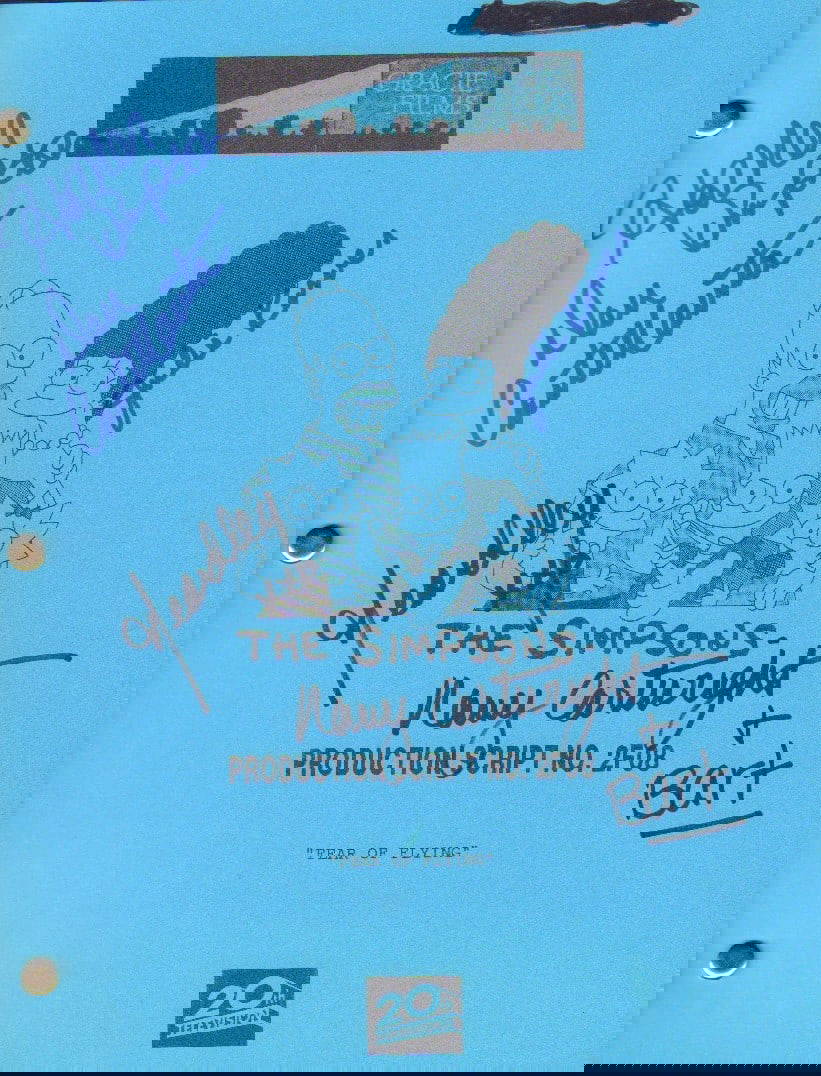 Simpsons Script Cast Signed Auction