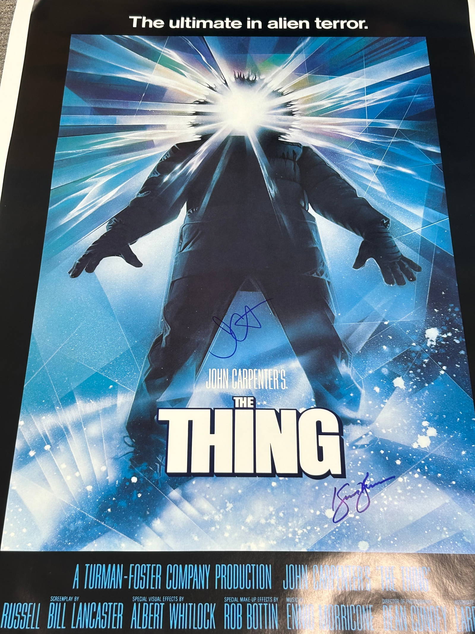 The Thing Signed Movie Poster Auction
