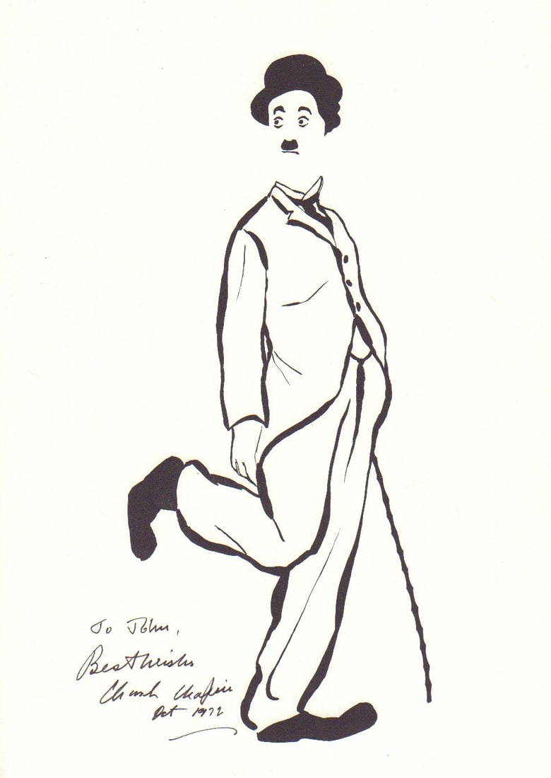 Charlie Chaplin Rare Signed Lithograph Auction