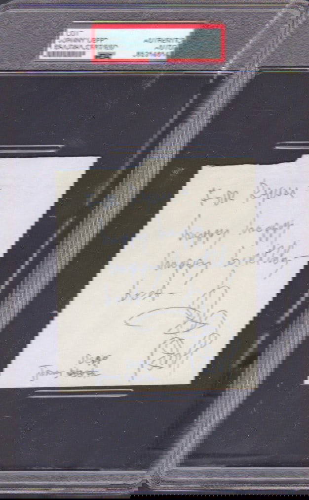 Johnny Depp Psa Dna Encapsulated Signature Auction