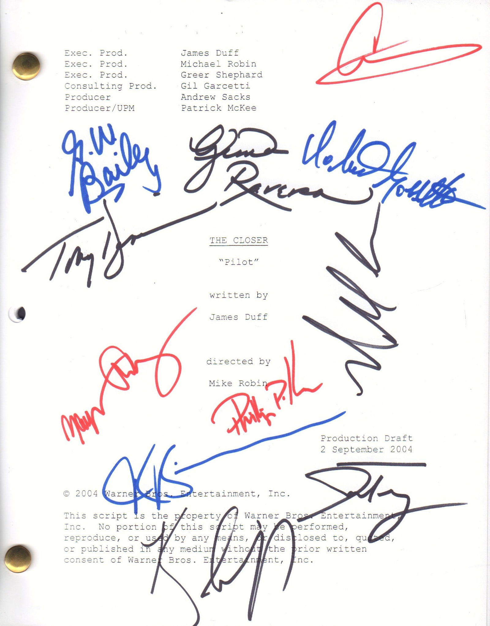 Autographed Scripts/Books/Records Auction starts on 1/28/2025