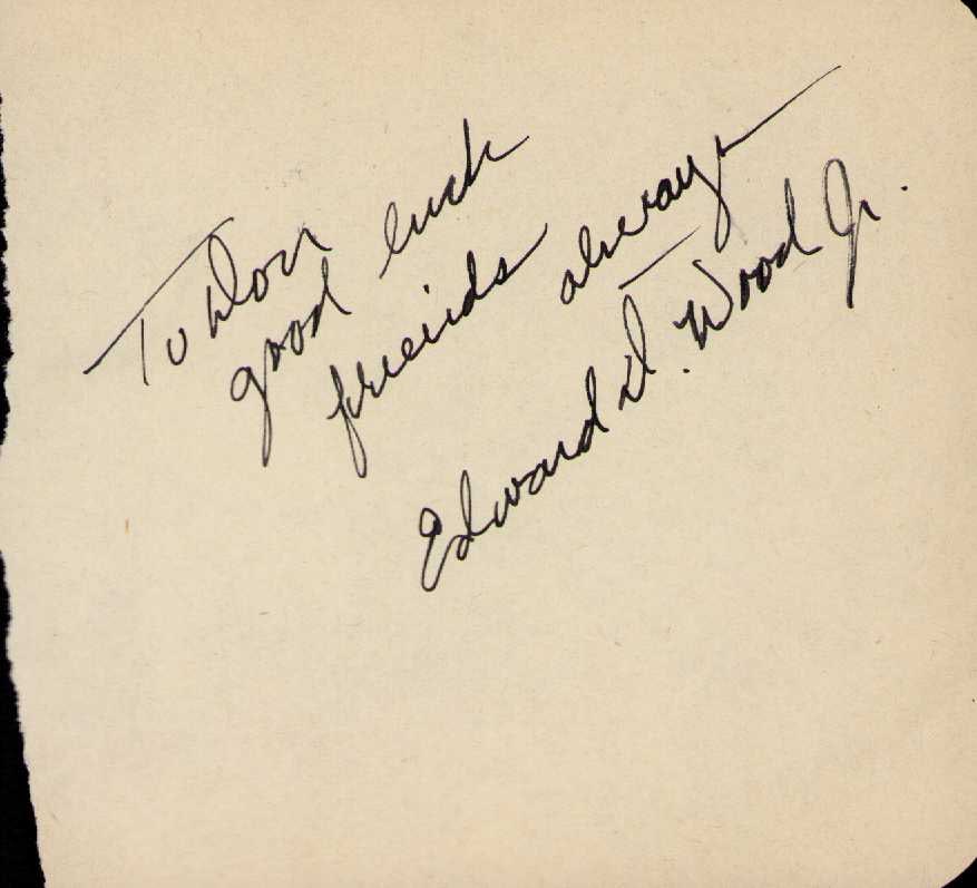 Ed Wood Jr Rare Signed Page Auction