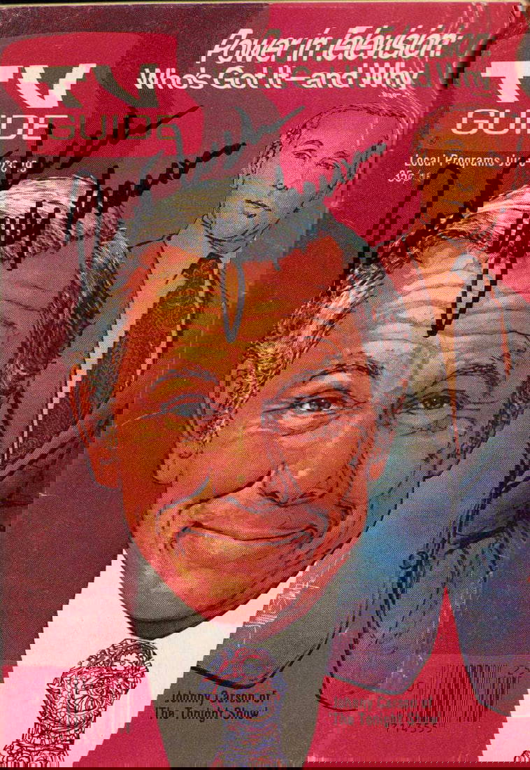 Johnny Carson Signed Tv Guide Auction