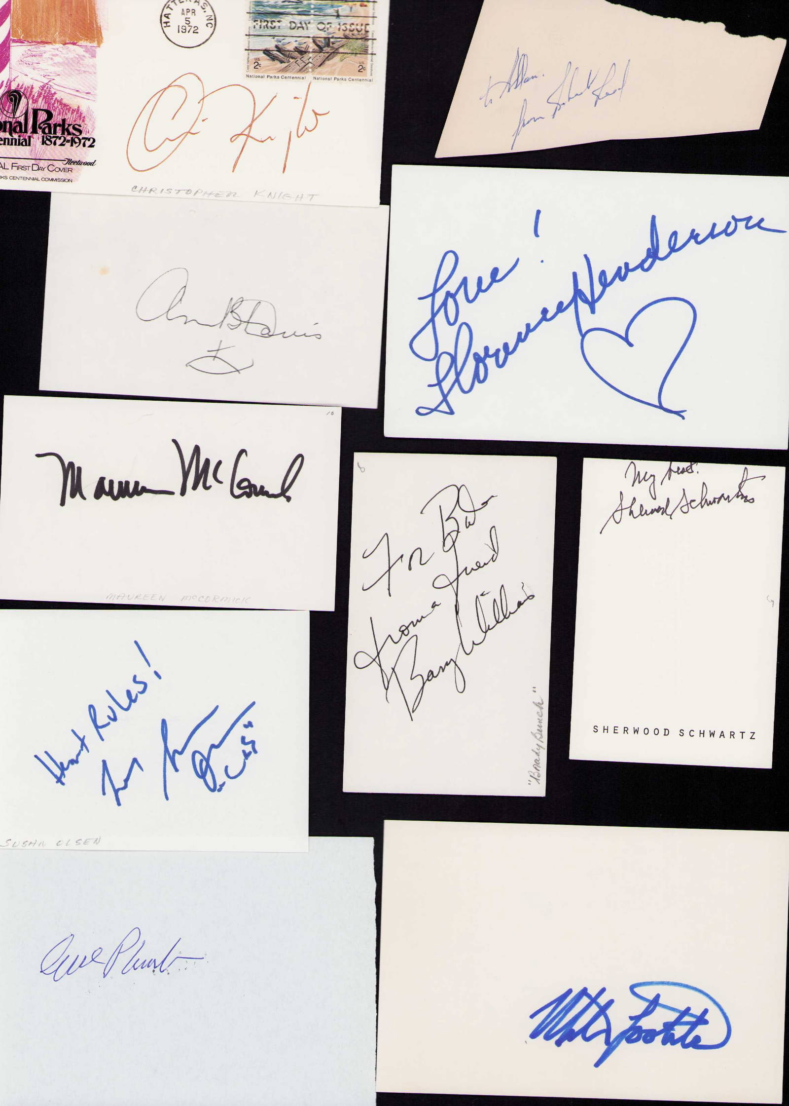 Brady Bunch Set Of Cast Signatures Auction
