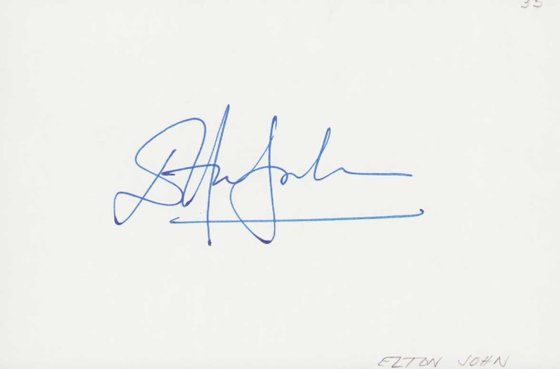 Elton John Signature Auction