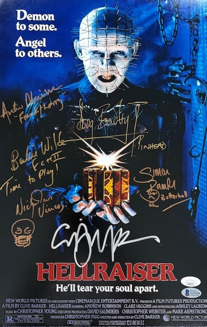 Hellraiser Cast Signed Poster - Jul 13, 2025 | Piece Of The Past, Inc ...