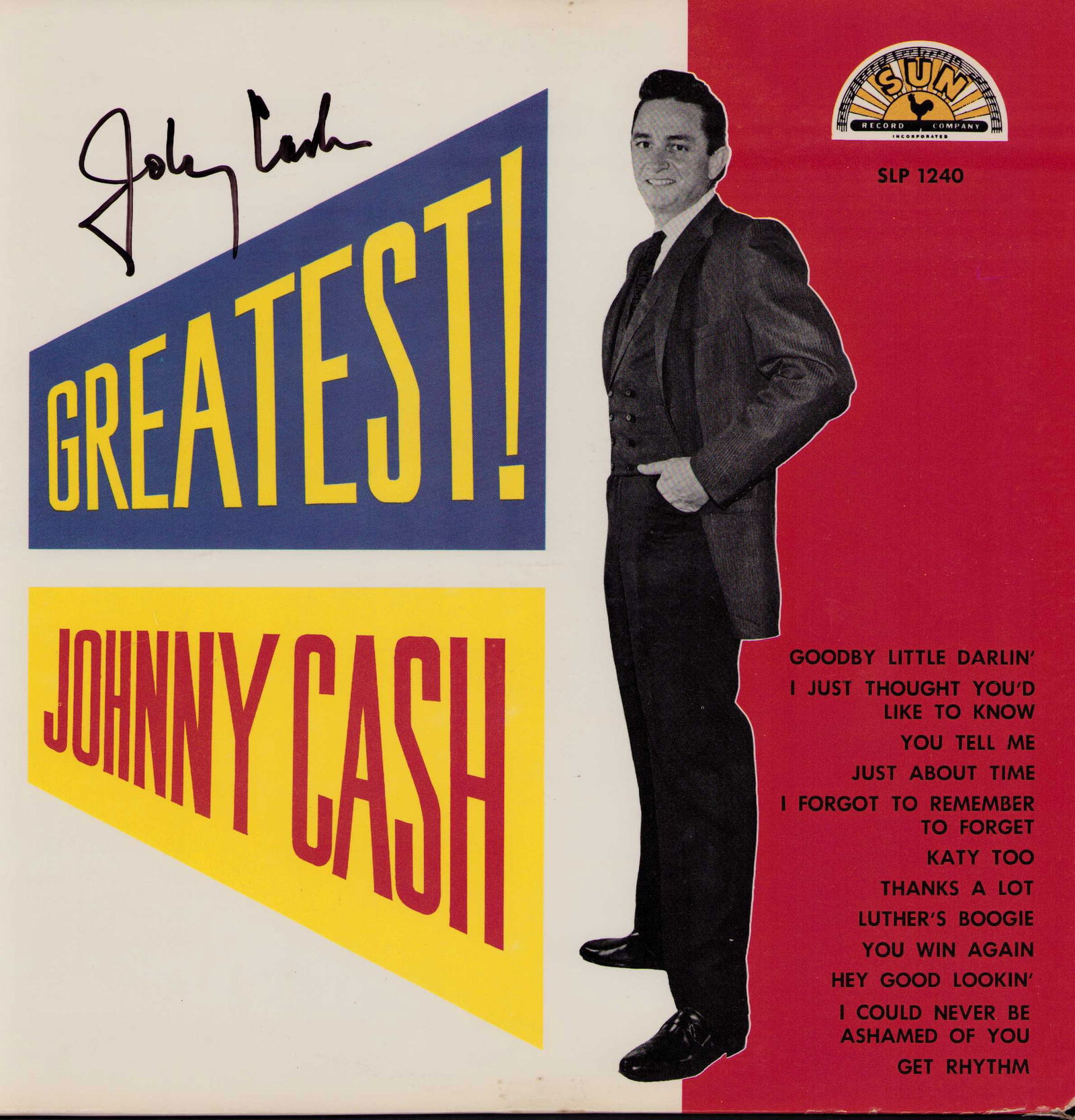 Johnny Cash Signed Lp - Jul 13, 2025 | Piece Of The Past, Inc. In Ga