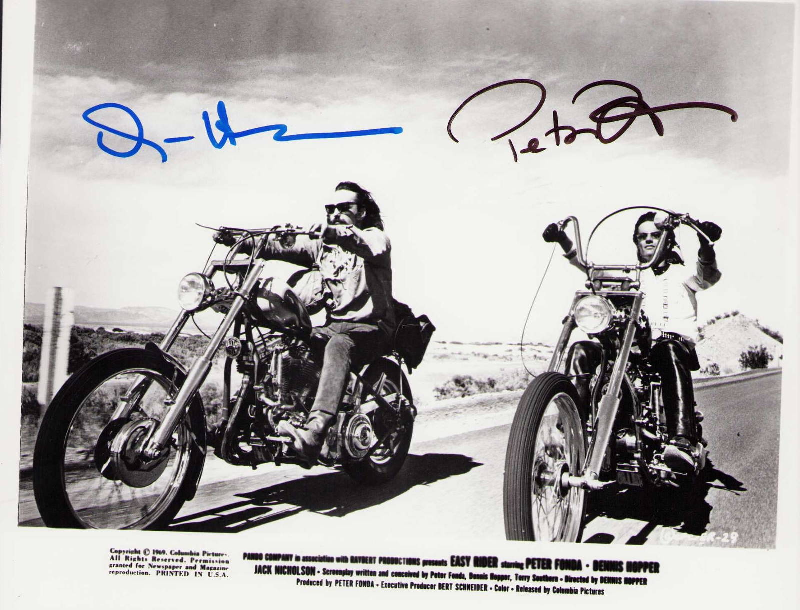 Easy Rider Cast Signed Photograph Auction