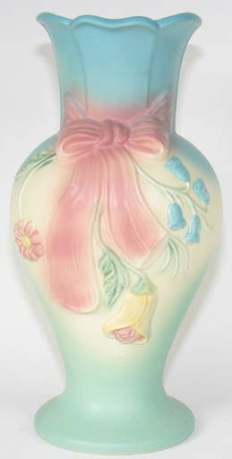 Rare Hull Bow Knot B14 12 1/2" Vase Mint