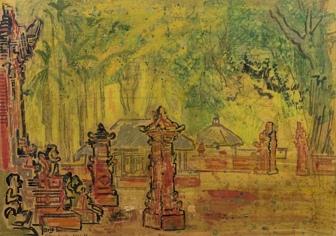 Arie Smit (1916-2016) Village Temple, Bali, 1958 - Oct 04, 2017 ...