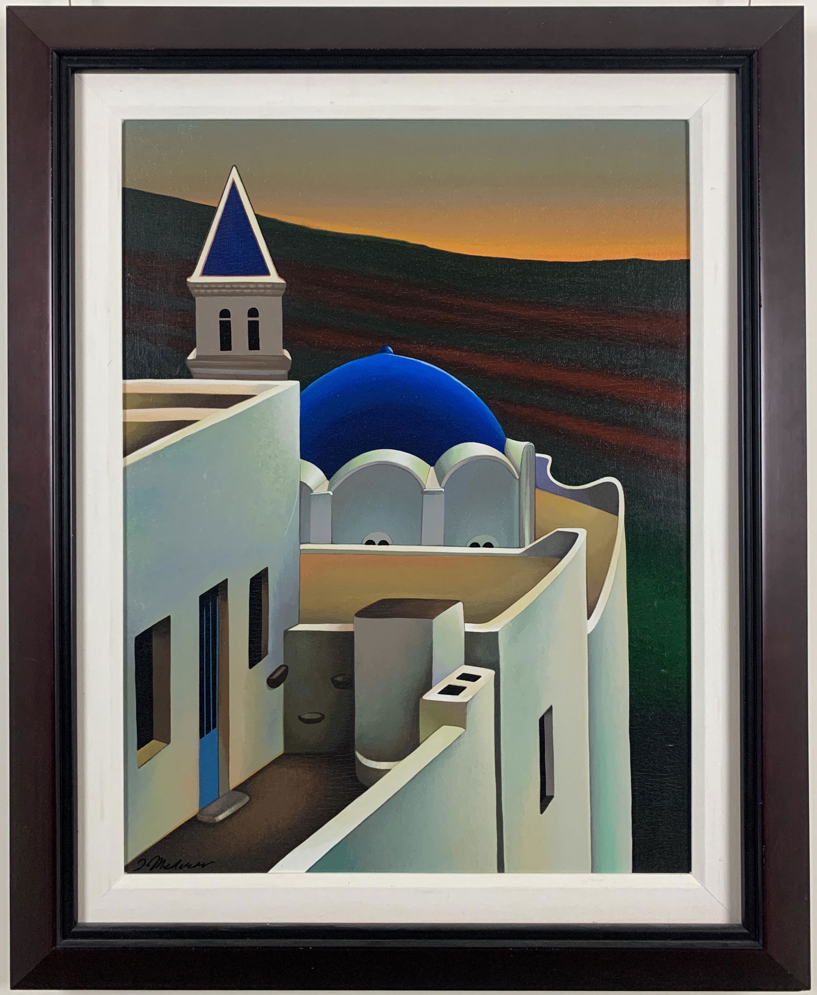 Igor Medvedev "magic Place" Framed Serigraph In Color On Canvas