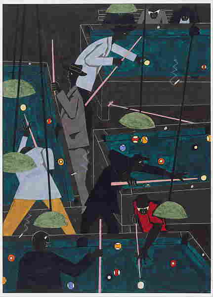 Jacob Lawrence "Pool Parlor, 1942" Offset Lithograph (#0585) on Jan 28 ...