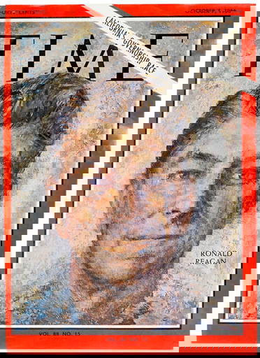 Ronald Reagan Signed Time Magazine Cover 1966