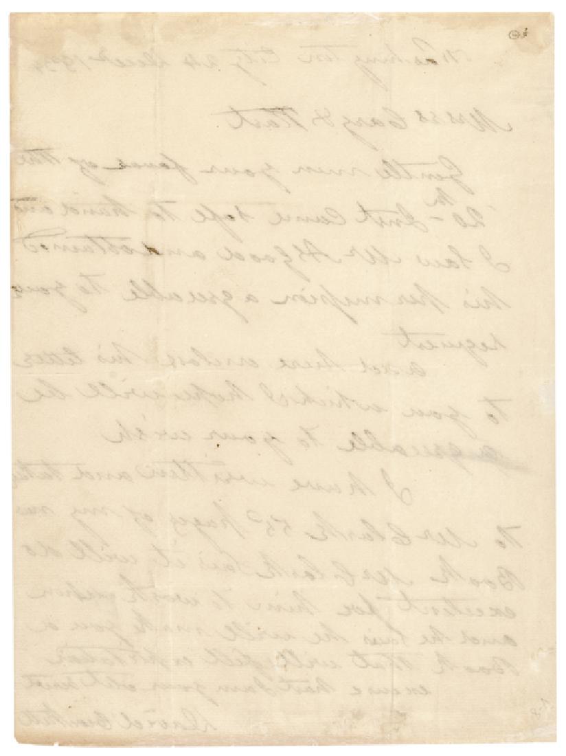 1834 DAVID DAVY CROCKETT Autograph Letter Signed