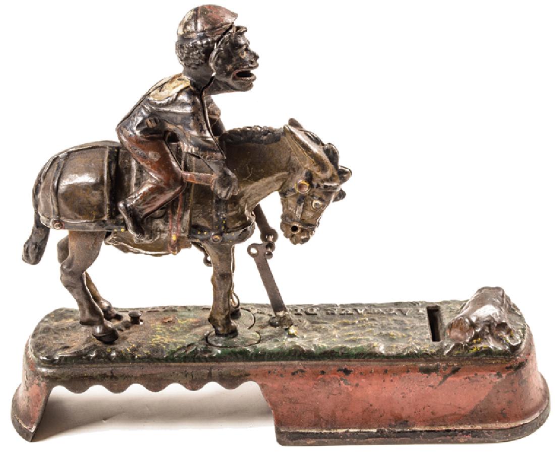 1879 Patented, Cast Iron Mechanical Bank: MULE