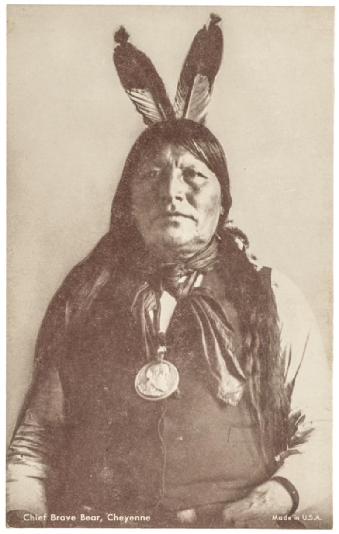 Chief Brave Bear, + Garfield Indian Peace Medal