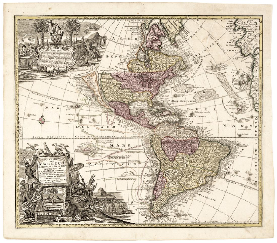 c. 1730 MAP of America With California an Island