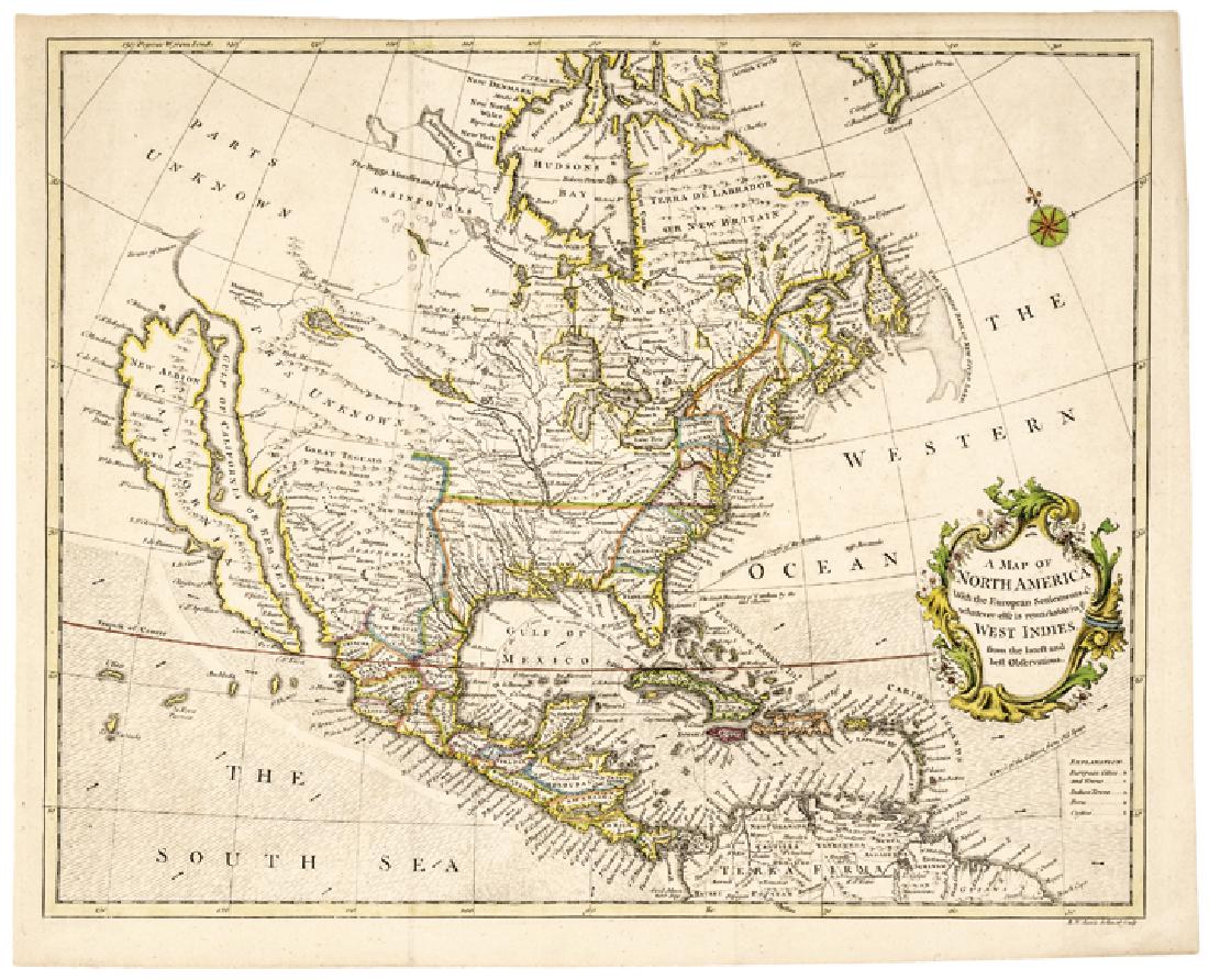 1740 America Map Showing California As An Island