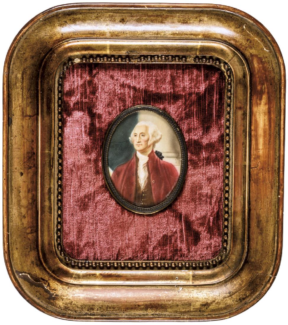1880s George Washington Miniature Bust Portrait