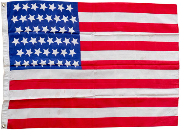 Rare 45 Star American Flag With Inverted Stars