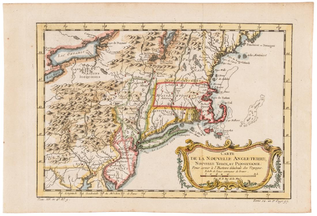 1757 Map of New England, New York + PA by Bellin - Apr 21, 2018 | Early ...