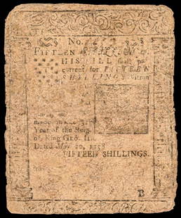 1773 Pennsylvania Colonial Currency Note