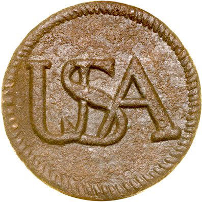 281: Revolutionary War USA Continental Army Button