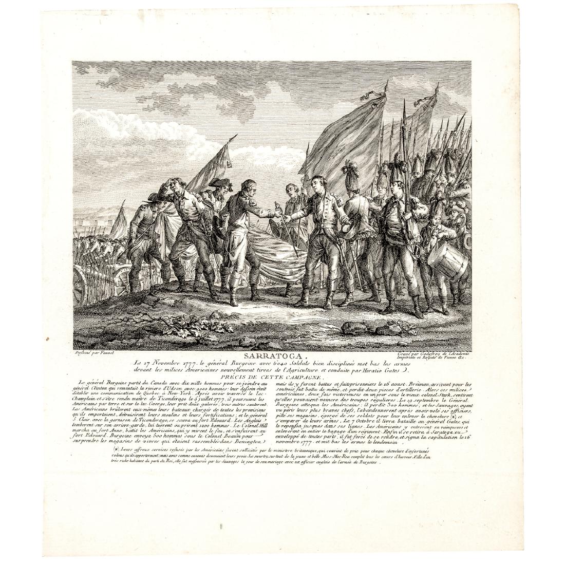 c. 1784 Saratoga Surrender By Gen. John Burgoyne