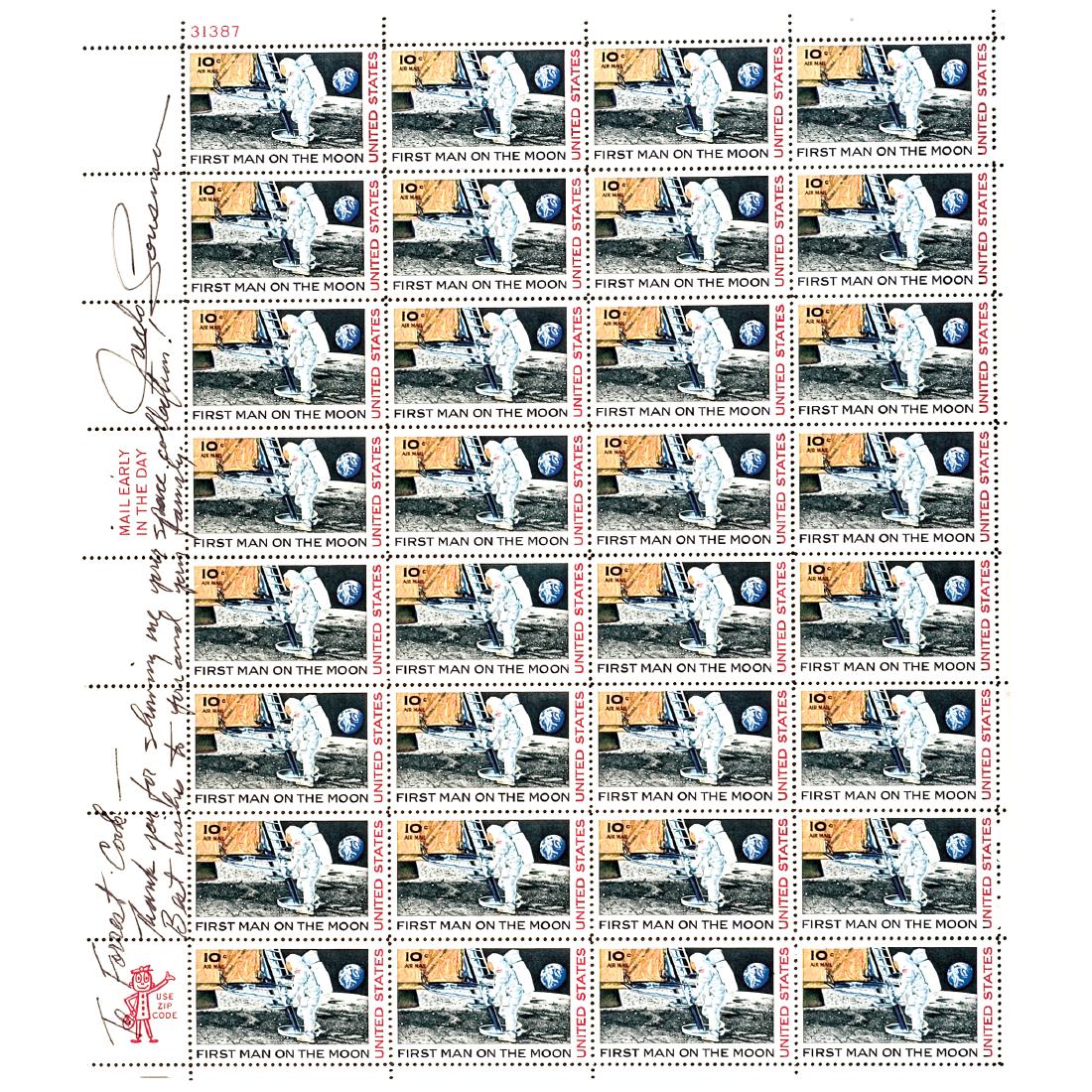 Skylab Astronaut JACK LOUSMA Signed Postage Stamps