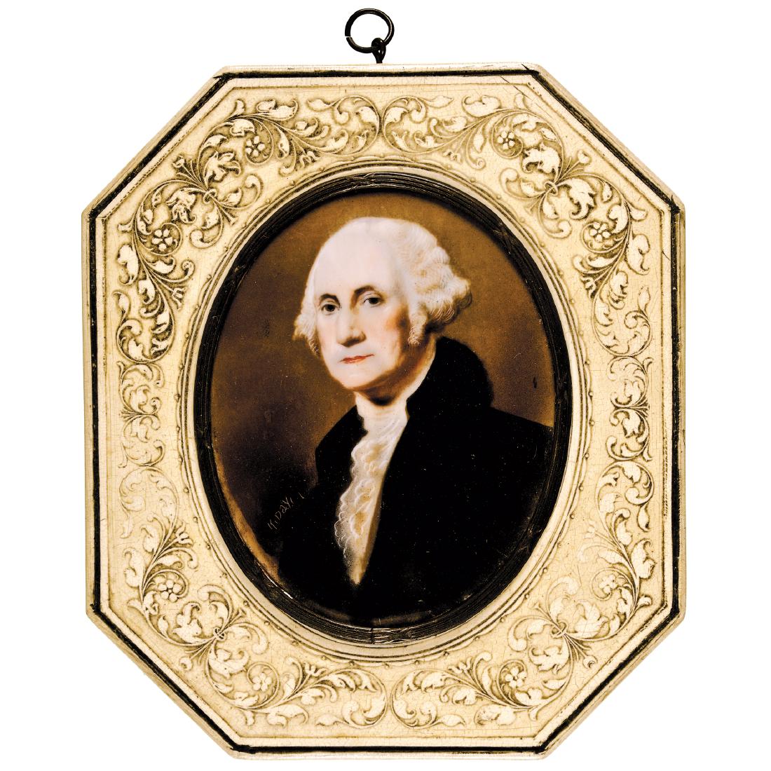 George Washington Portrait Painted Miniature