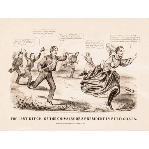 1865 Civil War Currier + Ives Political Cartoon