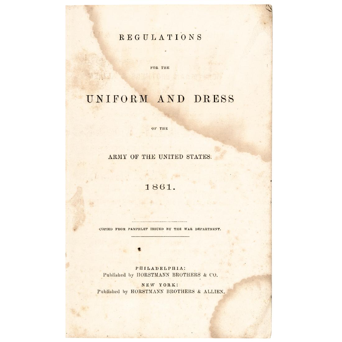 1861 Rare Civil War Pamphlet: US Army Uniforms!