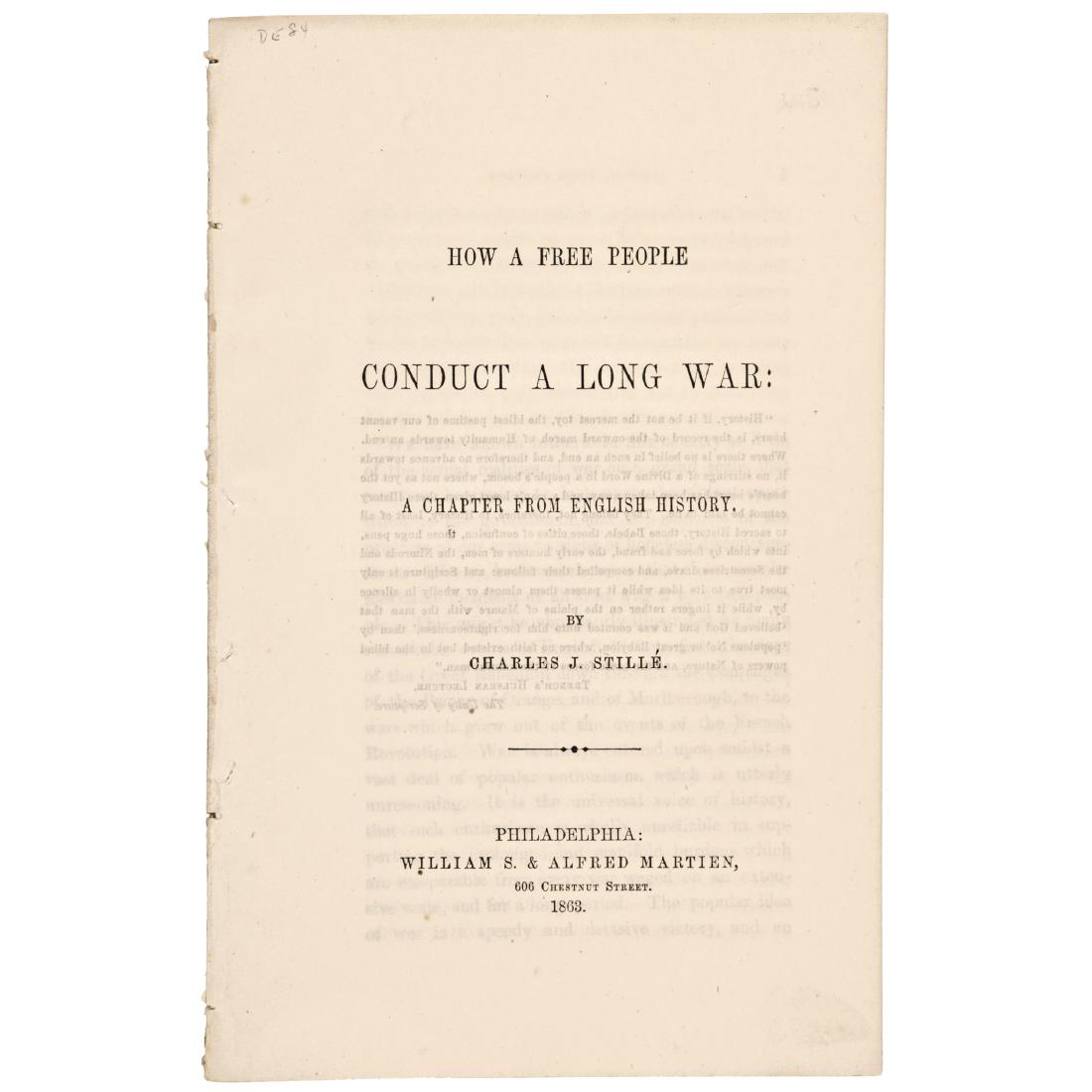 1863 Civil War 40 page Political Pamphlet